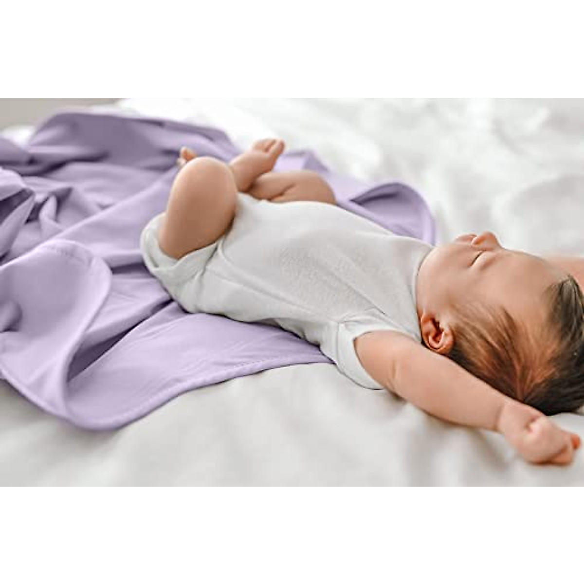The Ollie Swaddle Bundle (Lavender & Meadow) - Helps to Reduce The Moro (Startle) Reflex -Made from a Custom Designed Moisture-Wicking Material-No overheating-Size Adjustable for All Months of Babies