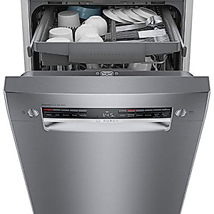 Bosch 300 Series ADA 18" Stainless Steel Recessed Handle Dishwasher - SPE53B55UC