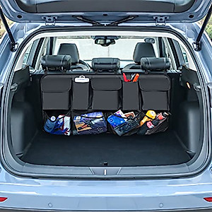 Car Trunk Organizers,Backseat Hanging Organizer with 9 Large Storage Bag,Car Trunk Tidy Storage Bag Organizer