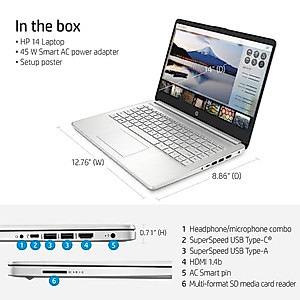 HP Newest 14" FHD Laptop for Students and Business, AMD Ryzen 3 3250U(Up to 3.50GHz), 16GB RAM, 1TB NVMe SSD, Webcam, Type-A&C, HDMI, WiFi, Fast Charge, Long Battery Life, Win 11 S, GM Accessories