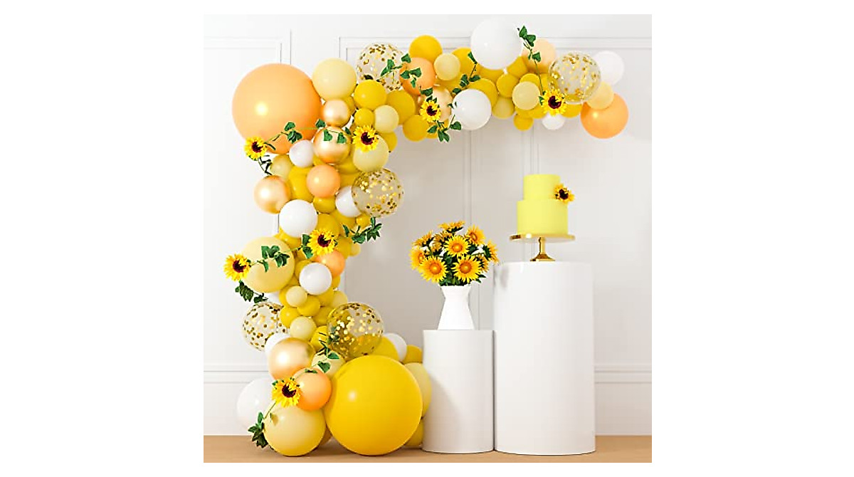 TUPARKA Sunflower Balloon Arch Kit - Perfect for Parties & Weddings