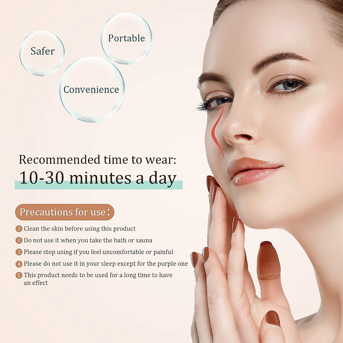 Frienda 5 Pieces Nose Clip Nose up Lifting Clips Nose Lifters Beauty Clips Silicone Nose Bridge Slimming Clips Nose Massagers Tools for Women