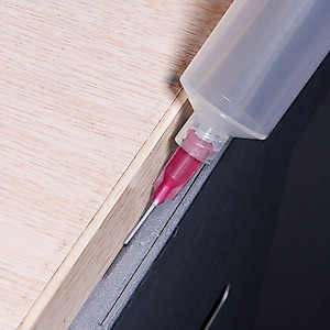 uxcell 50 Pcs 20G Plastic Dispensing Needles, 1/2" PP Glue Needle Tube Blunt Luer Lock Tips with PP Flexible Needle for Liquid Glue Gun, Pink