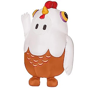 Spirit Halloween Fall Guys Kids Inflatable Chicken Costume - One Size Fits Most | Officially Licensed | Fan Operated | Gaming Costumes for Children | Kids Inflatable Jumpsuit