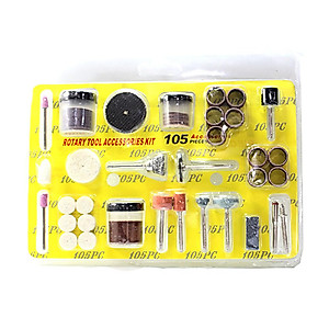 105Pcs Rotary Tool Accessories Kit for Electric Grinder Sander Polisher Drill Parts