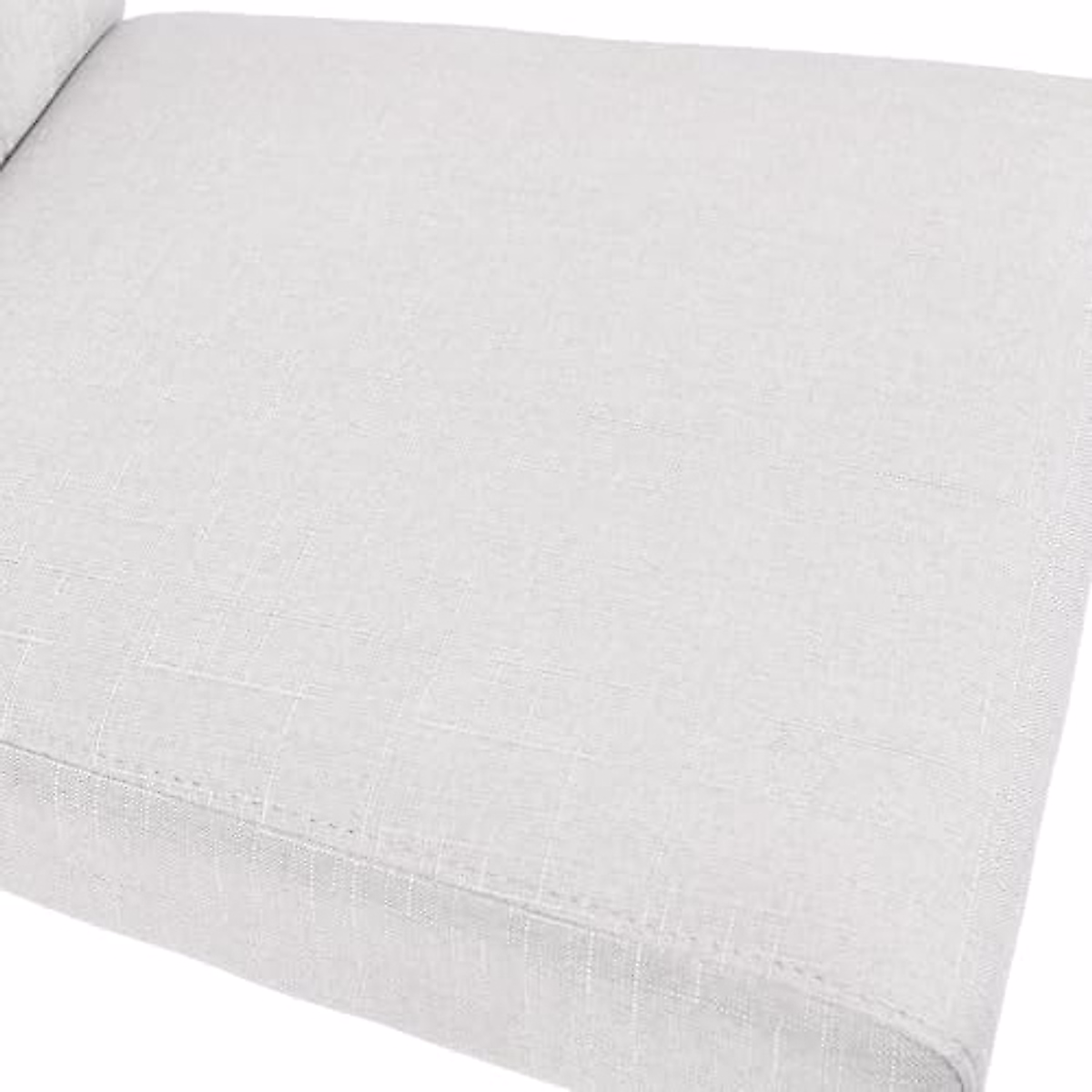 FurnitureR Dining Chairs Set of 4, Wooden Armless Kitchen Chair with Solid Rubber Wood Legs High-Back Dining Room Chairs with Upholstered Padded Cushion, White