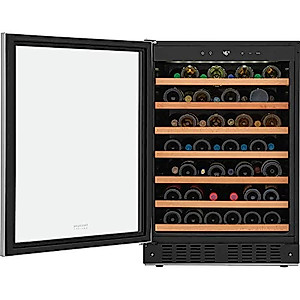 Frigidaire FGWC5233TS Gallery Series 26 Inch Built-In and Freestanding Single Zone Wine Cooler in Stainless Steel,Silver