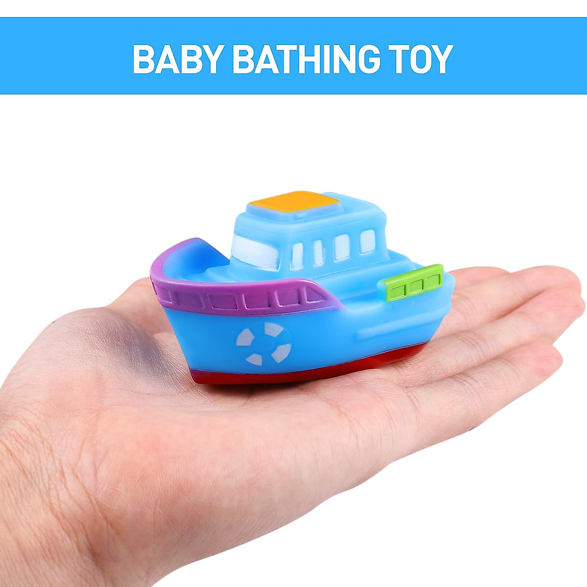 Bath Swimming Toys,8 Assorted Mini Pool Toys 3 Racing Car + Train + Boat + Hovercraft + Helicopter + Fighter