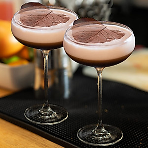 Chouggo Set of 6 Martini Glasses, Act Deco 7Oz Crystal Coupe Glass with Unique Convex Bottom, Elegant Hand Blown Cocktail Glasses for Bar, Martini, Cosmopolitan, Manhattan, Gimlet, Pisco Sour