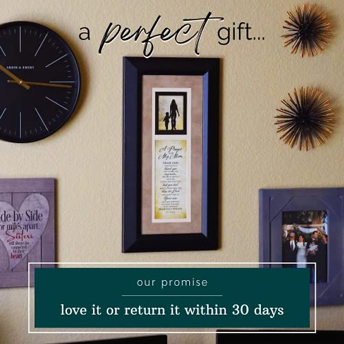 Dexsa Prayer for My Mom Wood Frame Wall Plaque for Mother’s Day, Birthday Gift for Mom | Made in USA | Bonus Mom Gift, Mother-in-Law Picture Frame | Best Mom Plaque from Son or Daughter | 8x16 inches