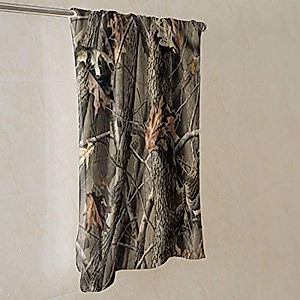 Hunting Autumn Camo Hand Towels 15.7x27.5 Inches Microfiber Soft Face Towels, Super Absorbent and Quick Drying Towel for Bath, Hand, Face, Gym and Spa