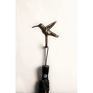 FantasHome Wall Mounted Cast Iron Home Decor Single Hook with Unique Design (Hummingbird)