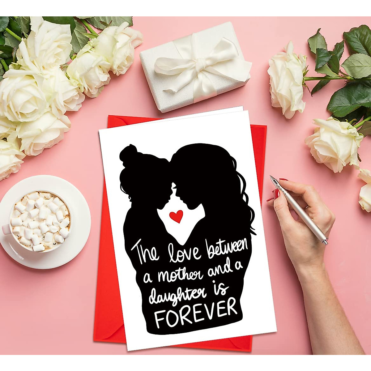 WLWLGLUCK Mothers Day Card From Daughter, Birthday Card for Mom, Mom Gifts for Mothers Day, Birthday Gift for Mother, Happy Mother's Day Card, Happy Birthday Card from Daughter, Holiday Card for Mom