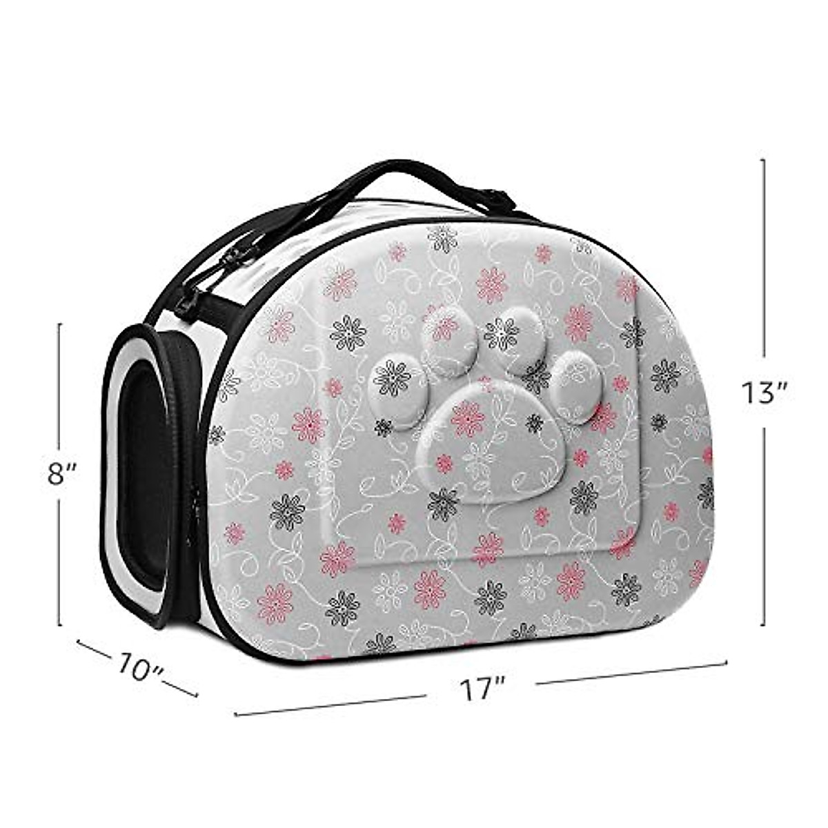 Coraltea EVA Pet Carrier Airline Approved Outdoor Under Seat Travel Medium Size Pets Bag Cats & Dogs Puppy(gray)