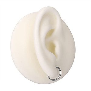 LovePiercing ASTM-F136 titanium earrings small hoop earrings for women septum rings nose rings 20G Silver(20G 14MM)