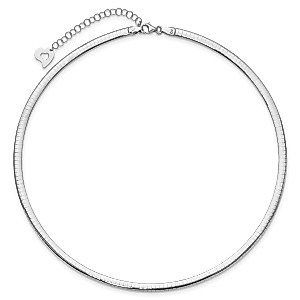 IceCarats 14K Two Tone Gold Reversible 4mm Cubetto Omega Snake Chain Necklace 18 inch