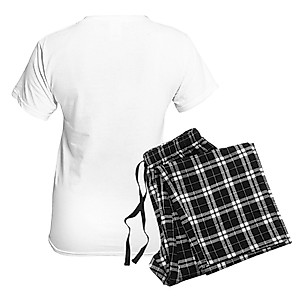CafePress I Love Lawn Bowls Pajamas Women's Novelty Cotton Pajama Set, Comfortable PJ Sleepwear With Checker Pant