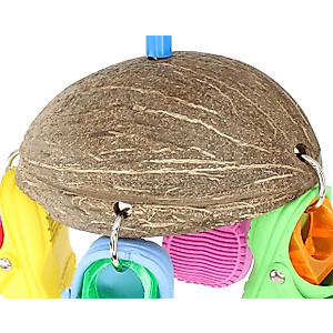 Bonka Bird Toys 1784 Coco Sandal Colorful Natural Chew Pull Hanging Parrot African Grey Cockatoo Cockatiel Parrotlet
