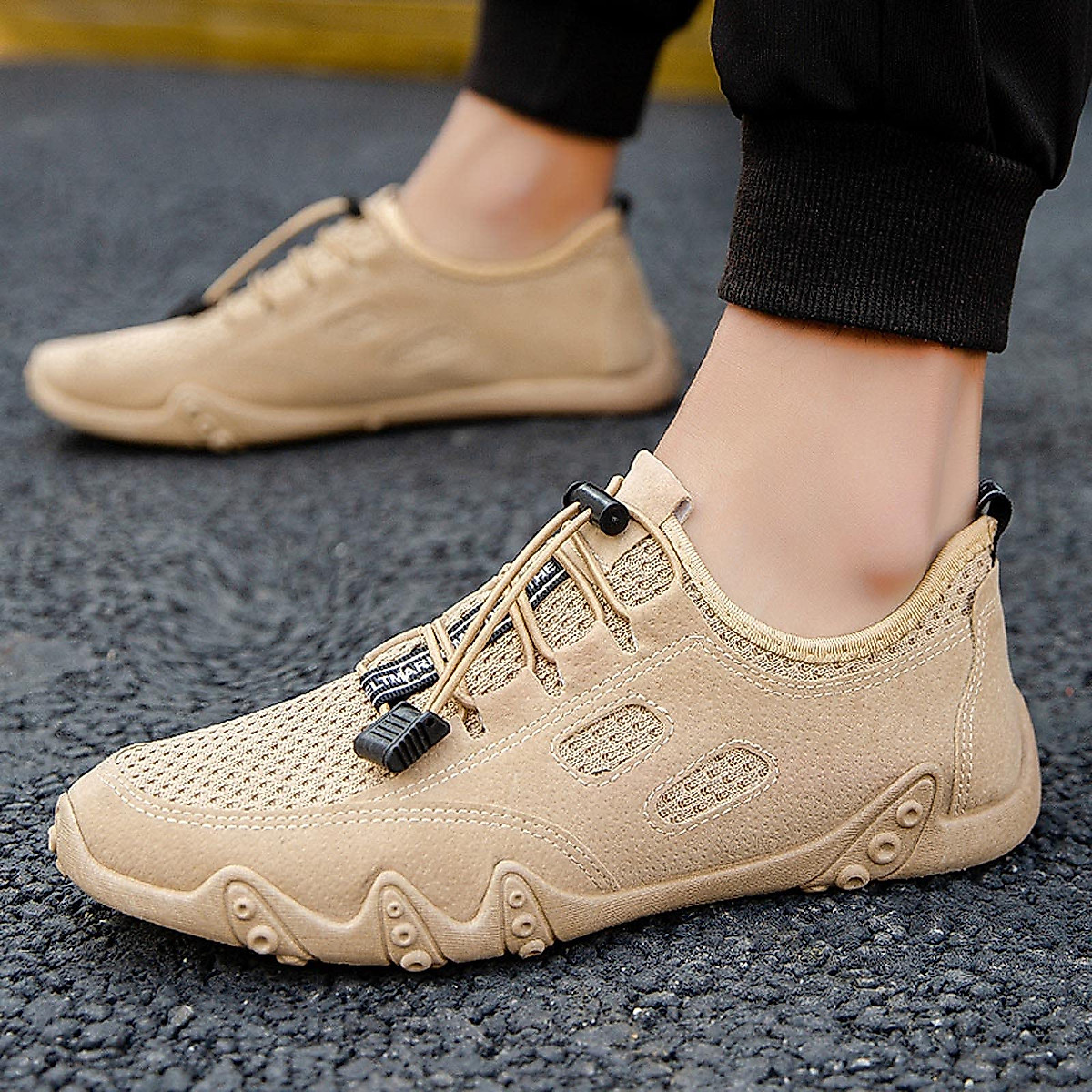 ZHOUXINGB Sneakers for Women, Summer Sandals for Women Dressy Outdoor Sandals Cycling Sneakers Zip Up Shoes Wedge Flats Dressy Sandals Women Indoor Coffee