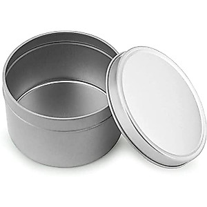 Cornucopia 8-Ounce Round Metal Tins (12-Pack); For Candles, Arts & Crafts, Storage & More