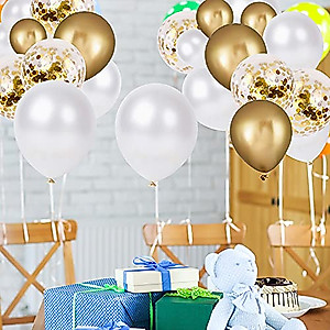 5 inch Metallic Gold Balloons, 100 pcs Thick Chrome Gold Birthday Balloons Latex Party Balloons for Birthday Wedding Baby Shower Decorations