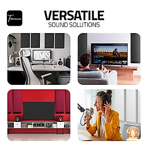 Acoustic Panel White | Fiberglass 2-pack | Professional sound absorbing Panel | Decorative sound proof panel | wall panel (36x13x2 in) - White