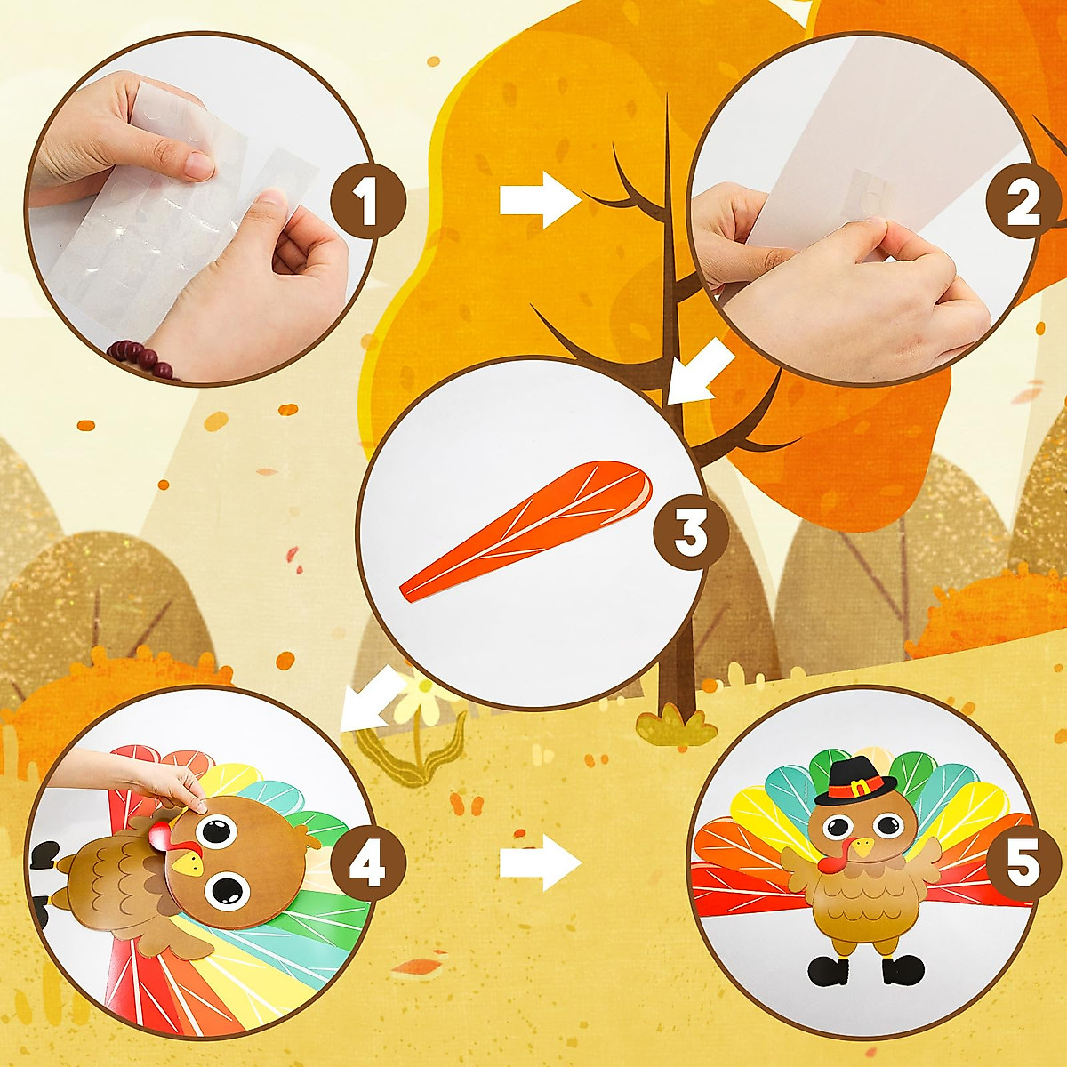 Turkey Bulletin Board Decoration Set Thanksgiving Turkey Cutouts Fall Classroom Decor School Supplies