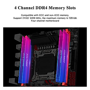 MACHINIST X99 LGA 2011-V3 Motherboard, Micro ATX Motherboard (PCIe 3.0, M.2 Slots, 4 Channel DDR4, SATA 6Gb/s) for Intel XEON E5 V3/V4, Core i7 seriers CPUs, PC Server Mainboard with Diagnostic Card