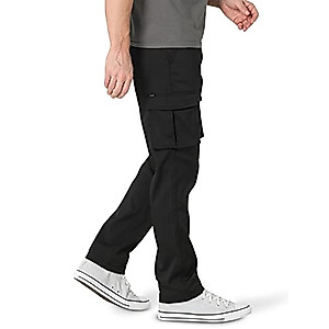 Lee Men's Extreme Motion Synthetic Cargo Pant, Black, 42W x 30L