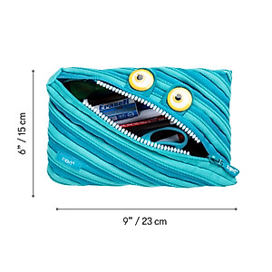 ZIPIT Jumbo Pencil Case, Blue, Jumbo Pencil Case