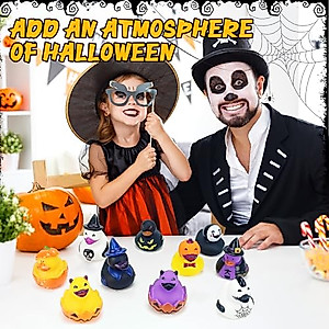 QPEY Halloween Rubber Ducks: 20 PCS Assorted 2 Inch Rubber Ducks, 10 Styles, Perfect for Jeeps Ducking, Party Favors, Decor, Gifts, Ages 3+