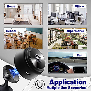 Mini Security Camera (A 64G SD Card Included), 1080P HD WiFi Home Indoor Outdoor Camera for Baby/Pet/Nanny, IP Camera Remote Viewing for Security with iOS, Android Phone APP