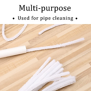 160 Pieces White Pipe Cleaners, Christmas Craft Pipe Cleaners, Pipe Cleaners Chenille Stem, Pipe Cleaners Bulk, Art Pipe Cleaners for Creative Home Decoration Supplies Arts and Crafts Project
