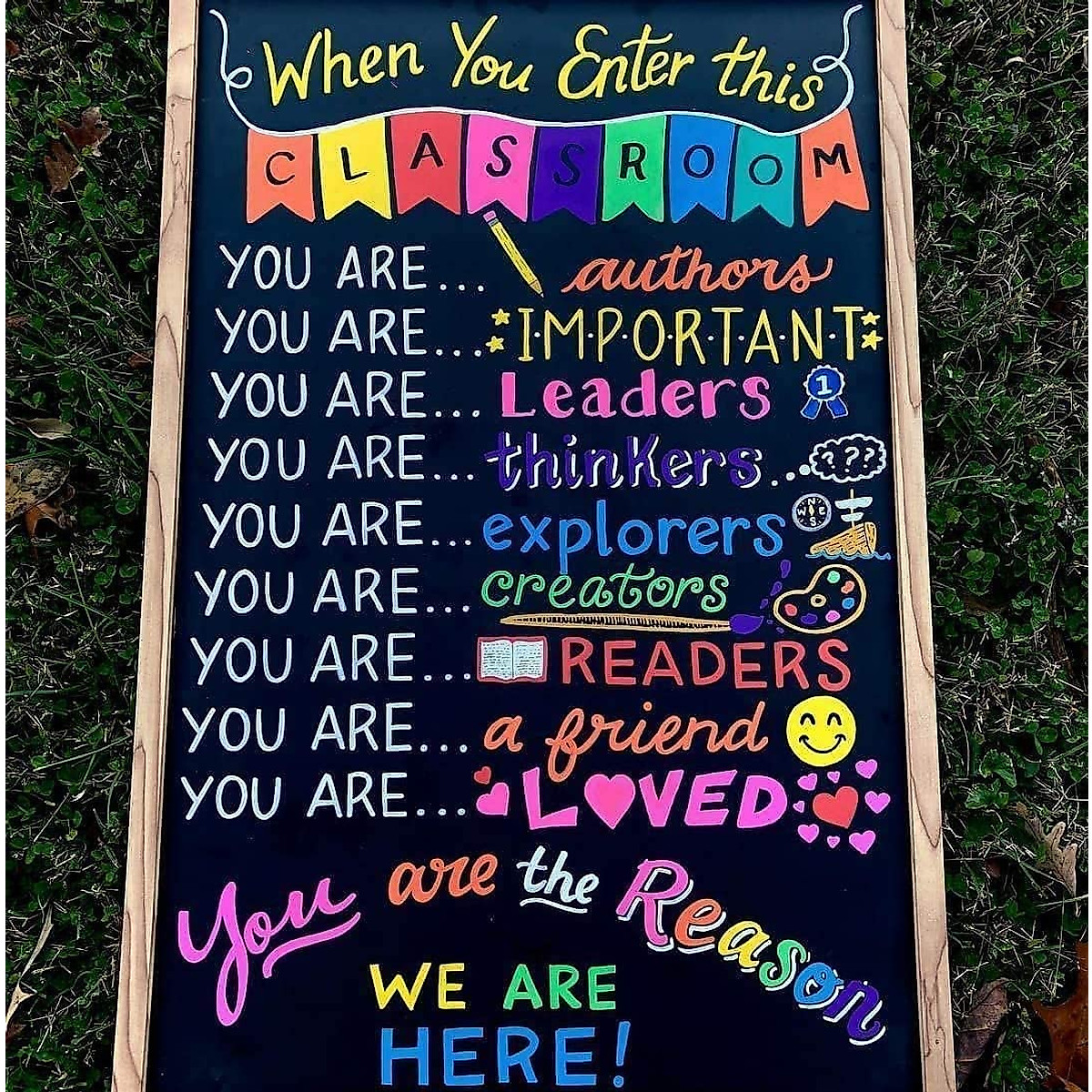 Crafty Croc Liquid Chalk Markers, 10 Pack of Neon Chalk Pens, for Nonporous Chalkboards, Bistro Boards, Glass and Windows