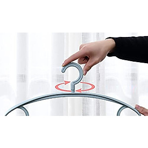 NA Plastic Clothes Hanger Household Traceless Clothes Hanging Clothes Rack Non Slip Clothes Support Adult Clothes Rack Storage Clothes Rack Blue