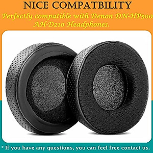 TaiZiChangQin DN-HP500 Upgrade Ear Pads Ear Cushions Replacement Compatible with Denon DN-HP500 AH-D210 Headphone Fabric Earpads Black