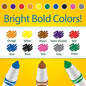 Crayola Broad Line Markers Bulk, 12 Marker Packs with 10 Colors, School Supplies, Gift for Kids