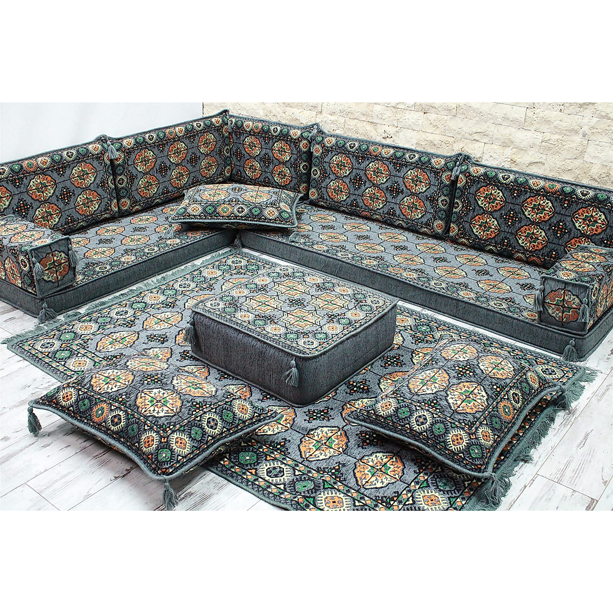 Arabic Floor Sofa Set, Arabic Floor Seating, Arabic Floor Sofa, Arabic Majlis, Arabic Couches, Jalsa, Floor Seating Sofa (With STANDARD FOAM)