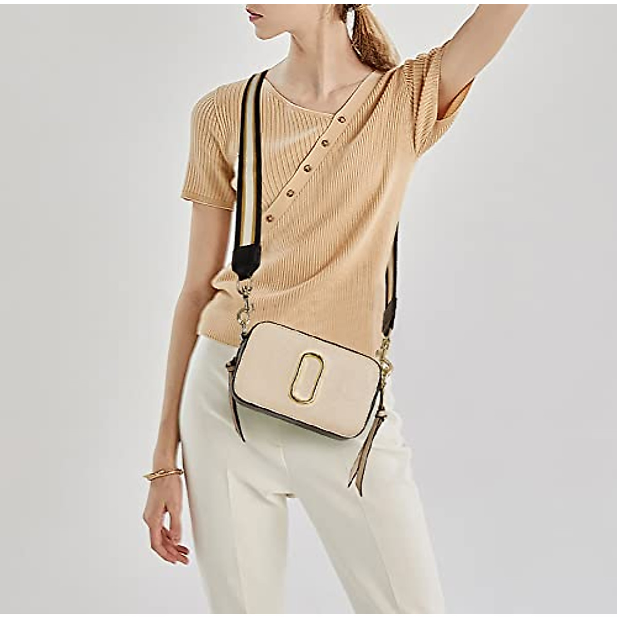 JBB Women's Crossbody Bags Trendy Snapshot Clutch Purse Small Camera Shoulder Handbags Satchel Khaki