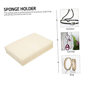 NOLITOY 16 Pcs Box Jewelry Box Pad Jewelry Stand Jewelry Insert Pad Jewelry Insert Mat Jewelry Display for Selling Jewelry Holder Jewelry Showcase Pads White Ring Sponge Jewelry Rack