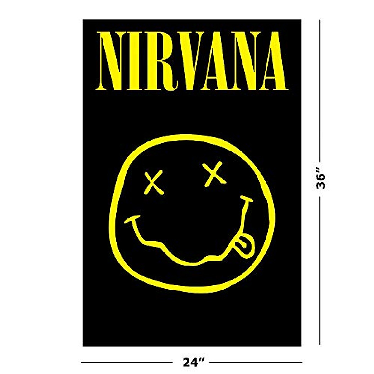Nirvana - 3 Piece Music Poster Set (Logo/Smiley, Kurt, Krist & Dave, Kurt Live On Stage) (Size: 24" x 36" each)