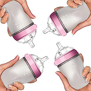 Comotomo Growing Baby Bottle Set Pink