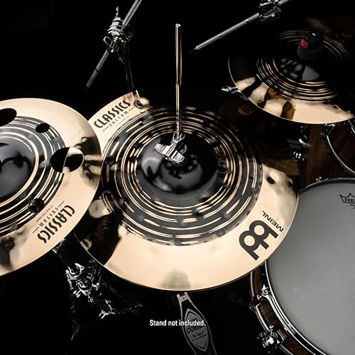 Meinl Cymbals Classics Custom Dual 14" Hihat Cymbal Pair for Drum Set, Dark/Brilliant — Made in Germany — B12 Bronze, 2-Year Warranty, (CC14DUH)