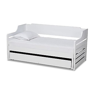 BOWERY HILL White Expandable Twin Size to King Size Daybed