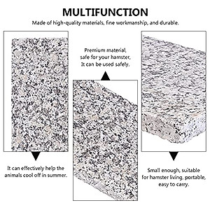 Mipcase Pet Cool Plate Chinchillas Ice Bed Summer Pet Pad Natural Hamster Cooling Hamster Cooling Granite Slab Hamster Cooling Board Pad- Marble Pet Cooling Mat Cool Pet Cushion Summer Marble Board