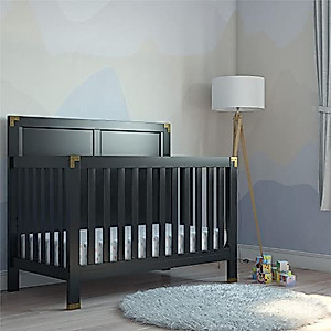 Baby Relax Miles 5-in-1 Convertible Crib, Black