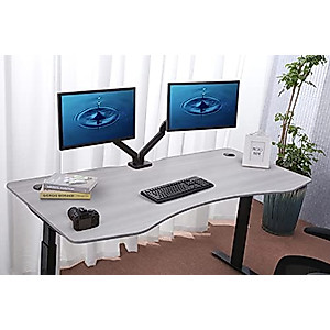 ApexDesk AX7133GRY Elite Pro Series Electric Height Adjustable Standing Desk (71", Grey Top/Black Frame)