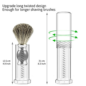 Grutti 2-Pack Shaving Brush Case Fit for Your Shaving Brush Easy to Store with 10 Airflow/Evaporation Holes (Brush not Included)