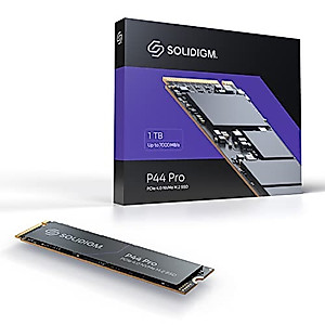 Solidigm™ P44 Pro Series 1TB PCIe GEN 4 NVMe 4.0 x4 M.2 2280 3D NAND Internal Solid State Drive, Read/Write Speed up to 7000MB/s and 6500MB/s, SSDPFKKW010X7X1…