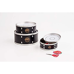Suck UK Drum Kit Cookie Tins | Cake Container Drums | Nesting Food Storage Containers | Stackable Cake Boxes & Kitchen Accessories | Drummer Gifts & Gifts For Music Lovers | Rocker Cake Storage Tins